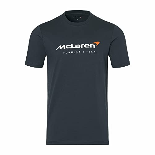 McLaren F1 Men's Core Essentials Logo T-Shirt (L, Dark Grey)