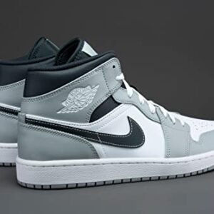 Nike Men's Air Jordan 1 Mid Fitness Shoes, Gray, Size 8 US