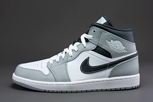 Nike Men's Air Jordan 1 Mid Fitness Shoes, Gray, Size 8 US