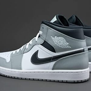 Nike Men's Air Jordan 1 Mid Fitness Shoes, Gray, Size 8 US