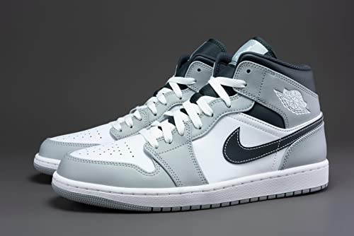 Nike Men's Air Jordan 1 Mid Fitness Shoes, Gray, Size 8 US