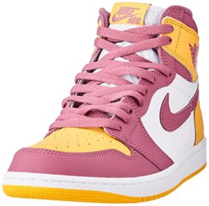 nike men's air jordan 1 high retro og 'brotherhood' basketball shoes, university gold/light bordeaux, 10