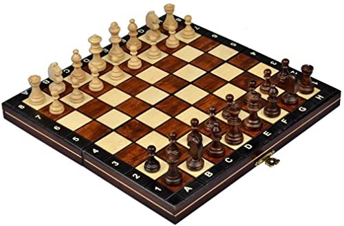 Chess and games shop Muba Wooden Tournament Chess Set with Wooden Board and Chess Pieces - Chessmen - European (10.5.'' (27cm) - Magnet)