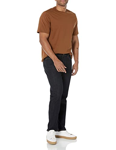 Amazon Essentials Men's Regular-Fit Short-Sleeve Crewneck T-Shirt, Pack of 2, Black/Brown, Large