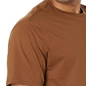 Amazon Essentials Men's Regular-Fit Short-Sleeve Crewneck T-Shirt, Pack of 2, Black/Brown, Large