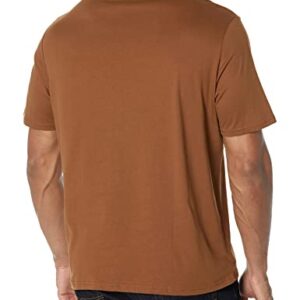 Amazon Essentials Men's Regular-Fit Short-Sleeve Crewneck T-Shirt, Pack of 2, Black/Brown, Large