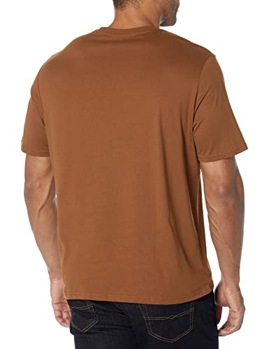 Amazon Essentials Men's Regular-Fit Short-Sleeve Crewneck T-Shirt, Pack of 2, Black/Brown, Large