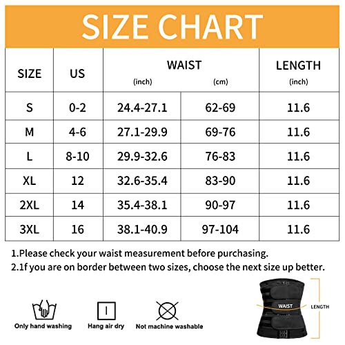 LMOYAKG Waist Trainer Corset for Women Trimmer Belt Workout Body Shaper Cincher Tummy Control Sport Girdle with Steel Bones (Small, Black)