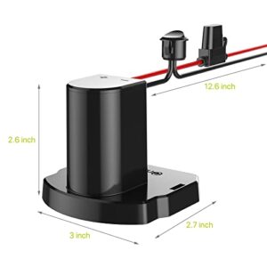 Power Wheel Adapter with Fuse & Switch, Secure Battery Adapter for Ryobi 18V ONE+ Lithium Battery, with 12 Gauge Wire, Good Power Convertor for DIY Ride On Truck, Robotics, RC Toys and Work Lights