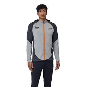 mclaren f1 men's full zip hoodie (l, gray)