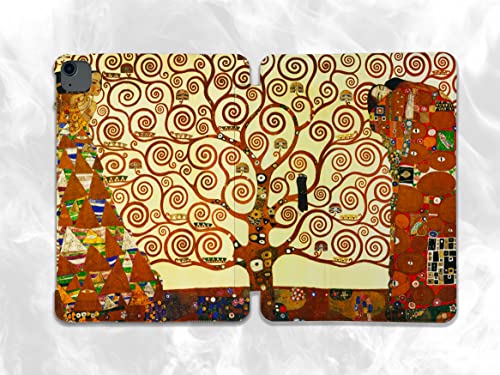 Gustav Klimt Tree of Life case Compatible with iPad Mini Air Pro 7.9 8.3 9.7 10.2 10.9 11 12.9 inch Pattern Cover New 2022 2021 Trifold Stand 3 4 5 6 7 8 9 Generation 69 (9.7" 5/6 gen)