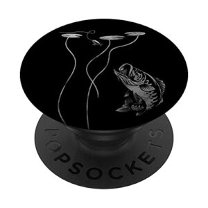 bass fishing bass rising lilly pad largemouth bass popsockets swappable popgrip