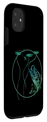 iPhone 11 Bass Fishing Bass Rising Lilly Pad Largemouth Bass Case