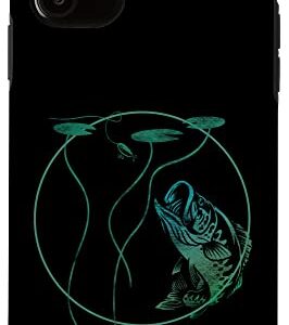 iPhone 11 Bass Fishing Bass Rising Lilly Pad Largemouth Bass Case