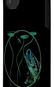 iPhone 11 Bass Fishing Bass Rising Lilly Pad Largemouth Bass Case