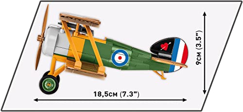 COBI Historical Collection Great War Sopwith F.1 Camel Plane, Multicolor, 175 pieces