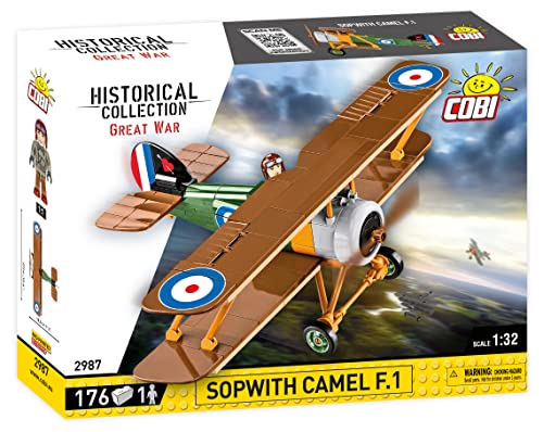 COBI Historical Collection Great War Sopwith F.1 Camel Plane, Multicolor, 175 pieces