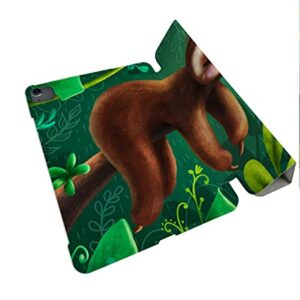 Kawaii Sloth Tropical Animal Pattern Case Compatible with All Generations iPad Air Pro Mini 5 6 11 inch 12.9 10.9 10.2 9.7 7.9 Plastic Fabric Cover Slim Smart Stand SN519 (8.3" Mini 6th gen)