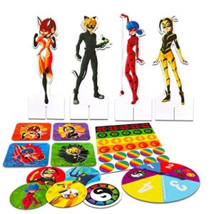 Zagtoon Miraculous Ladybug Spots On Game for Kids - Miraculous Ladybug Bundle with Spots On Floor Game Plus Miraculous Ladybug Stickers (Miraculous Ladybug Gifts)