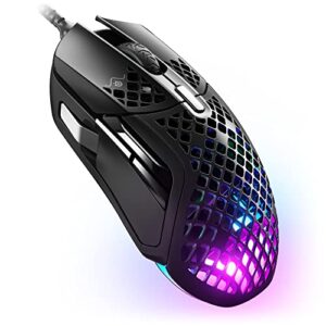 steelseries aerox 5 - lightweight gaming mouse - 18000 cpi -- truemove air optical sensor - ultra-lightweight water resistant design - universal usb-c connectivity