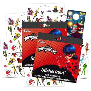 zagtoon miraculous ladybug sticker set - party supplies bundle with 240 miraculous ladybug stickers for kids, girls plus door hanger (miraculous ladybug crafts)