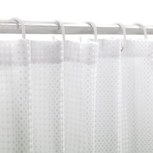 BBiggood Sage Green Shower Curtain with Hook, Ombre Waffle Weave Fabric, Green and White Gradient Fabric Bathroom Decor Shower Set, Washable, 72"x72"