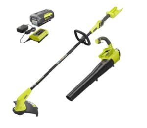 ryobi ryobi 18v brushless cordless battery string trimmer and leaf blower combo kit p20121 0