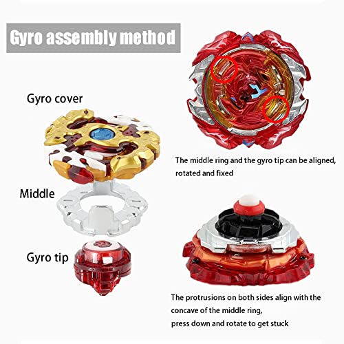 Gytobytle 12 Bey Spinning Top Launcher Battling Set, Blade Burst Surge Metal Fusion with Box for Boys Kids