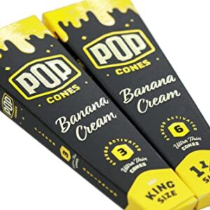 Pop Cones- Cones with a Flavor Burst Pop ( Wraps, Papers, Cones) (All 8 packs, Mix), Red, Yellow, Blue, Orange