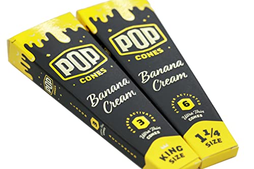 Pop Cones- Cones with a Flavor Burst Pop ( Wraps, Papers, Cones) (All 8 packs, Mix), Red, Yellow, Blue, Orange