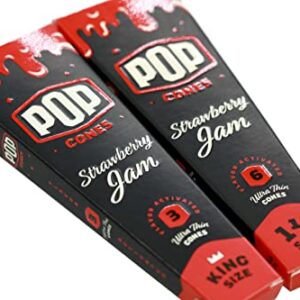 Pop Cones- Cones with a Flavor Burst Pop ( Wraps, Papers, Cones) (All 8 packs, Mix), Red, Yellow, Blue, Orange