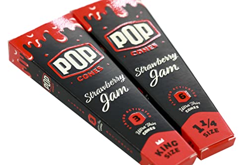 Pop Cones- Cones with a Flavor Burst Pop ( Wraps, Papers, Cones) (All 8 packs, Mix), Red, Yellow, Blue, Orange