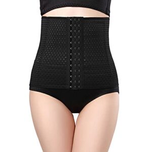 vipolish Black Waist Trainer Women Waist Cincher Corset Body Shaper for Lossing Weight Shaping Workout Sports