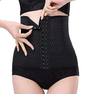 vipolish Black Waist Trainer Women Waist Cincher Corset Body Shaper for Lossing Weight Shaping Workout Sports