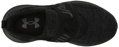 Under Armour Women's Surge 3 Slip On Running Shoe, (002) Black/Black/Black, 8