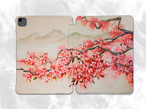 Kawaii Pink Cherry Blossom case Compatible with iPad Mini Air Pro 7.9 8.3 9.7 10.2 10.9 11 12.9 inch Pattern Cover New 2022 2021 Trifold Stand 3 4 5 6 7 8 9 Generation 183 (11" Pro 1/2/3 gen)