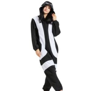 DarkCom Cosplay Ribbon Seal Animal Onesie Christmas Pajamas Polar Fleece Homewear One Piece Sleepwear for Men Women Small