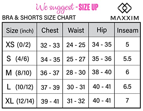 Miraculous Ladybug Womens Sports Bra and High waisted Bike short set for gym workout, exercise, yoga, cycling and running by MAXXIM Medium