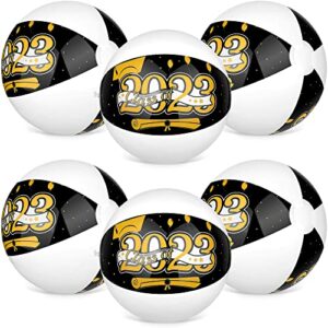 fovths 6 packs graduation beach ball 2023 graduation party supplies large beach ball class of 2023 beach supplies for summer pool beach indoor outdoor water games