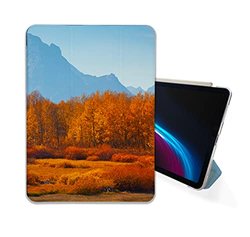 Mountain Autumn Leaves Nature case Compatible with iPad Mini Air Pro 7.9 8.3 9.7 10.2 10.9 11 12.9 inch Pattern Cover New 2022 2021 Trifold Stand 3 4 5 6 7 8 9 Generation 187 (10.9" Air 4)