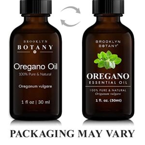 Brooklyn Botany Oregano Essential Oil – 100% Pure and Natural – Therapeutic Grade Essential Oil with Dropper - Oregano Oil for Aromatherapy and Diffuser - 1 Fl. OZ