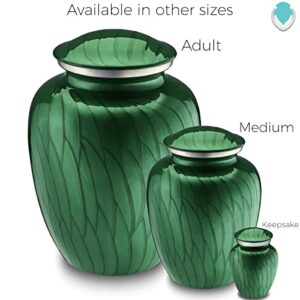 GetUrns Keepsake Embrace Deer Cremation Urn (Pearl Green)