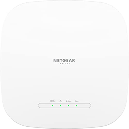 NETGEAR Cloud Managed Wireless Access Point (WAX615) - WiFi 6 Dual-Band AX3000 Speed | Up to 256 Client Devices | 802.11ax | Insight Remote Management | PoE+ Powered or AC Adapter (not Included)