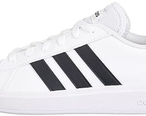 adidas Women's Grand Court Base 2.0 Tennis Shoes, Cloud White-core Black, 8