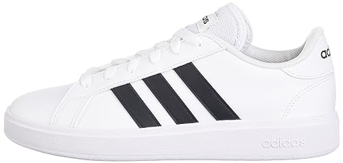 adidas Women's Grand Court Base 2.0 Tennis Shoes, Cloud White-core Black, 8