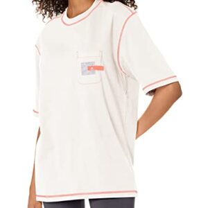 adidas Women's Sport Statement Boyfriend Pocket T-Shirt, White, Medium