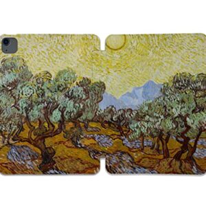 Van Gogh Olive Trees Case Compatible with All Generations iPad Air Pro Mini 5 6 11 inch 12.9 10.9 10.2 9.7 7.9 Plastic Fabric Cover Slim Smart Stand SN642 (8.3" Mini 6th gen)