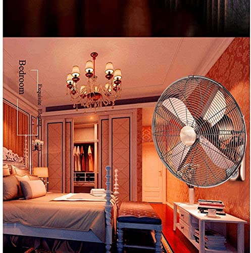 SZYDKJ Remote Control Swing Fan for Household Industry,Wall Mount Oscillating Fan Wall-Mounted Fans-Retro Antique Metal Wall Fan/ 3 Speed Settings,Quiet Operation (Size : W:400mm/H:450mm)