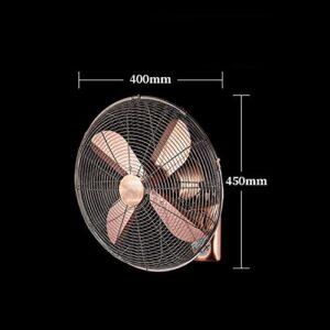 SZYDKJ Remote Control Swing Fan for Household Industry,Wall Mount Oscillating Fan Wall-Mounted Fans-Retro Antique Metal Wall Fan/ 3 Speed Settings,Quiet Operation (Size : W:400mm/H:450mm)