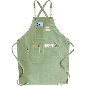 carrotez Adjustable Over sized Plus Size Canvas Apron with Pockets Men and Women Aprons